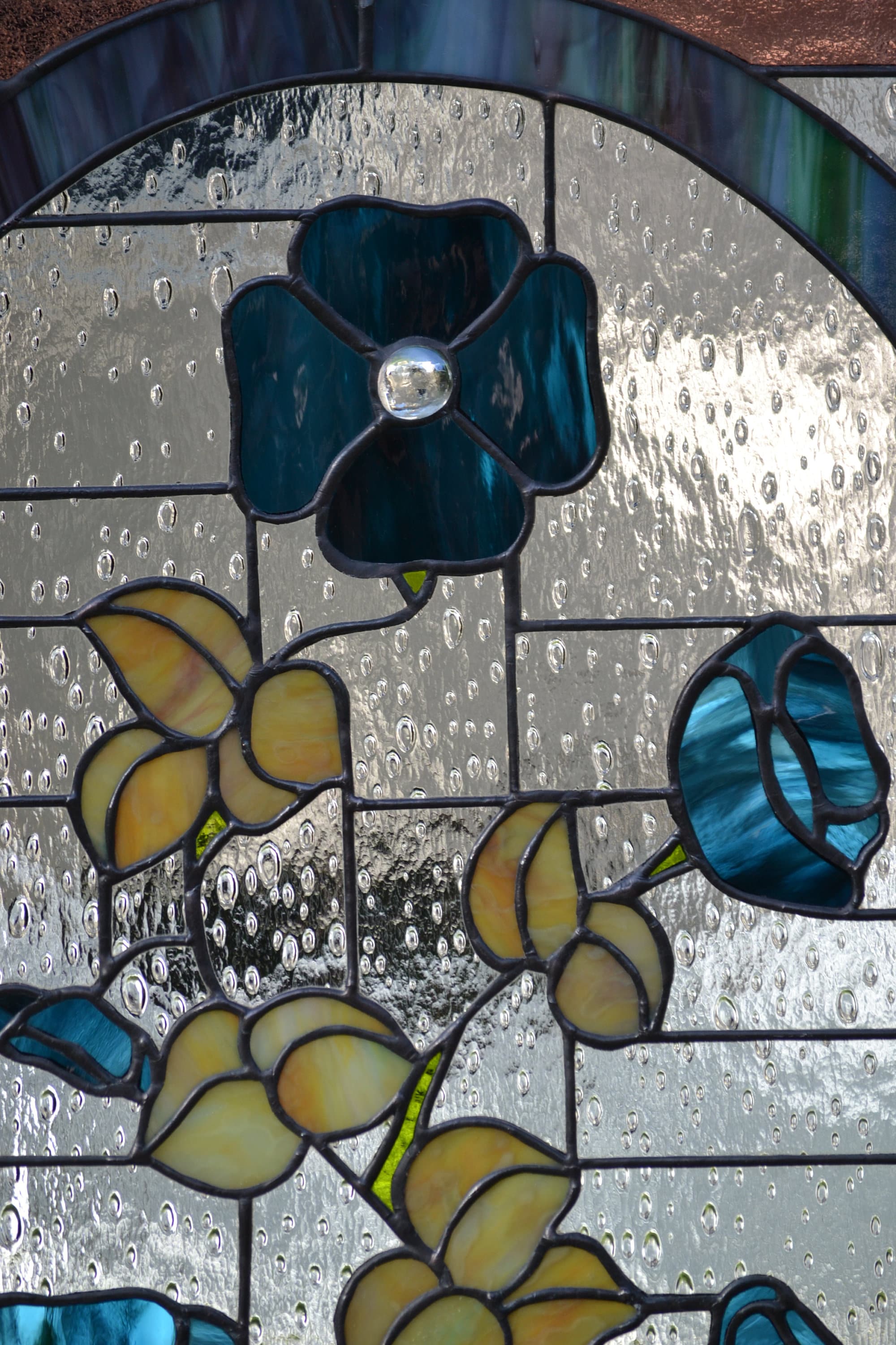 Custom Stained Glass Panel With Arched Detail - Etsy