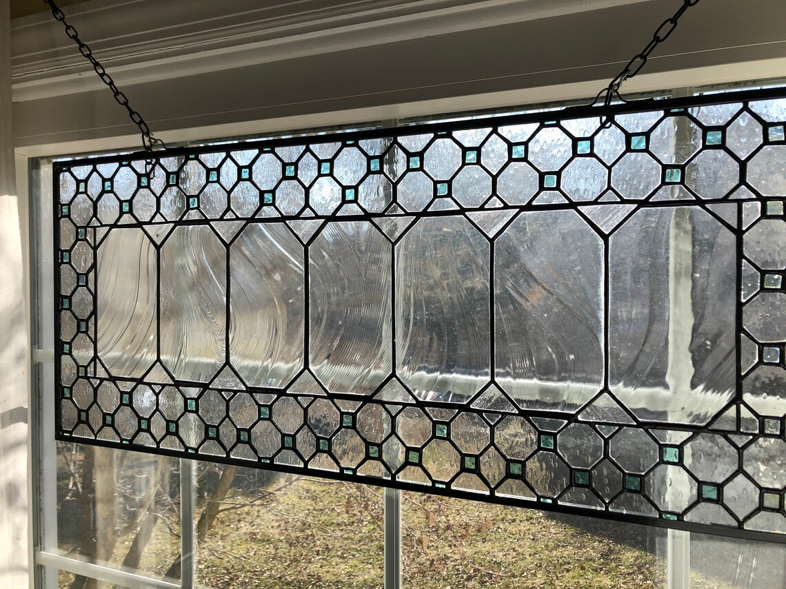 19-01 Custom Stained Glass Transom Window - Etsy
