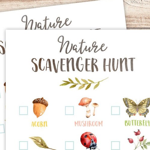 Watercolor Desert Printable Scavenger Hunt for Kids With - Etsy