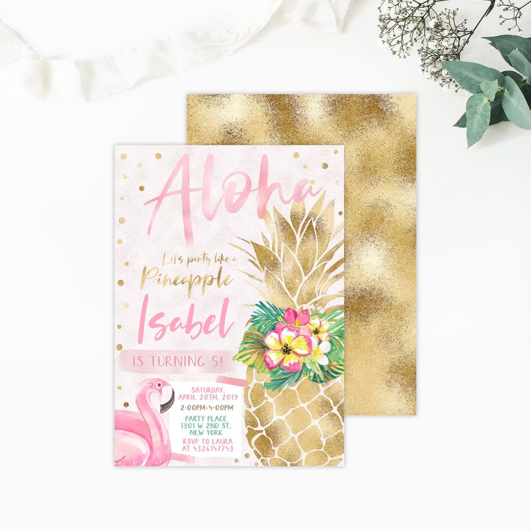 Pineapple Party Birthday Invitation Pineapple Party Invitation - Etsy