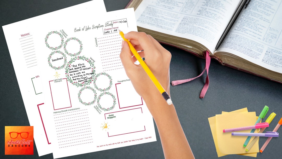 Book of Luke Advent Calendar Bible Study and Verse Mapping - Etsy