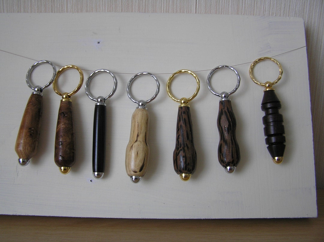 Wood Hand Turned Keyrings - Etsy