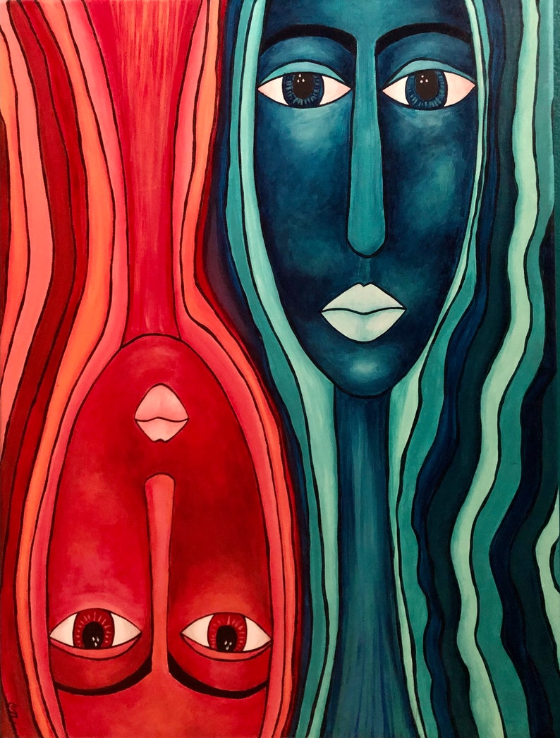 Gemini Element, Gemini Sign, Zodiac Sign, Air Element, Original Art ...