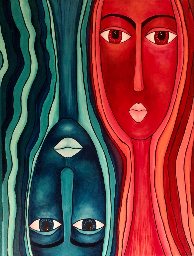 Gemini Element, Gemini Sign, Zodiac Sign, Air Element, Original Art ...