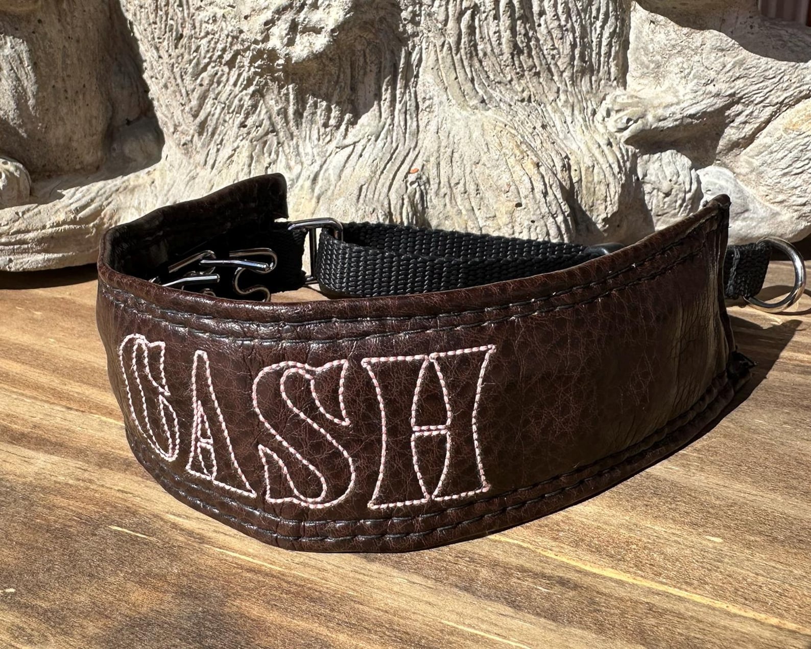 Embroidered Leather Prong Collar Cover - Etsy