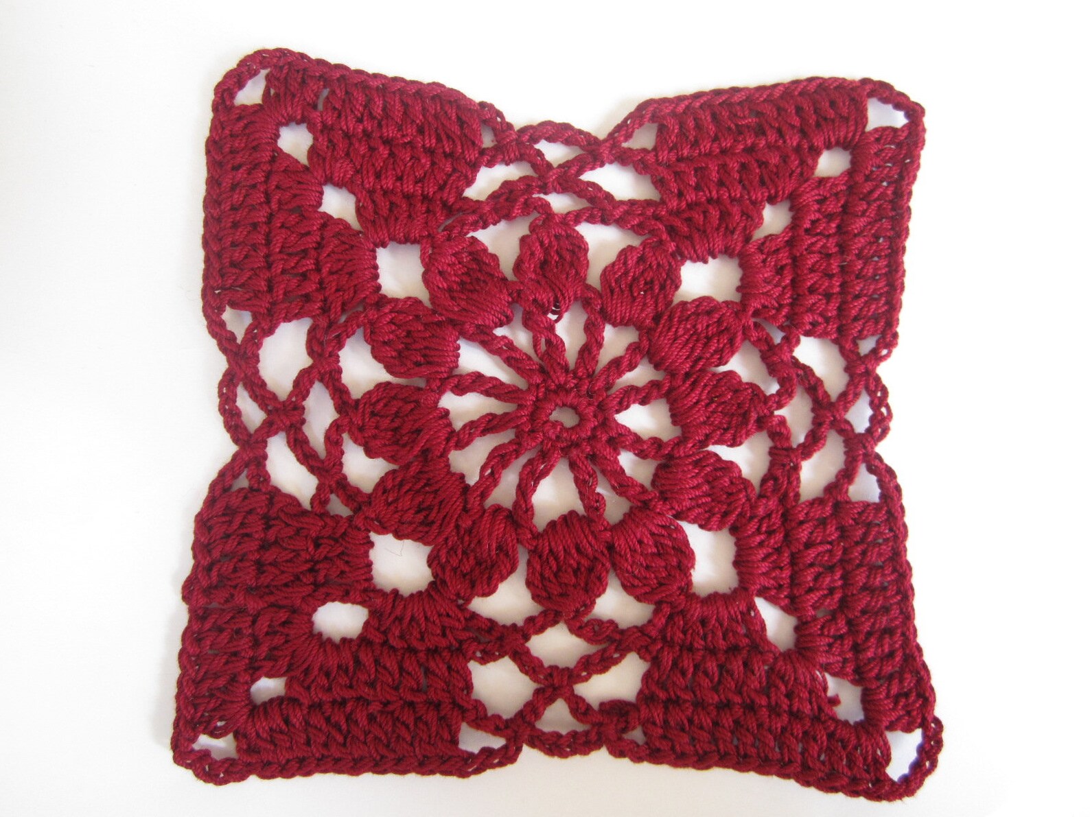 Crochet Square Motif Diagram Pattern Intent for People Who Are Familiar ...