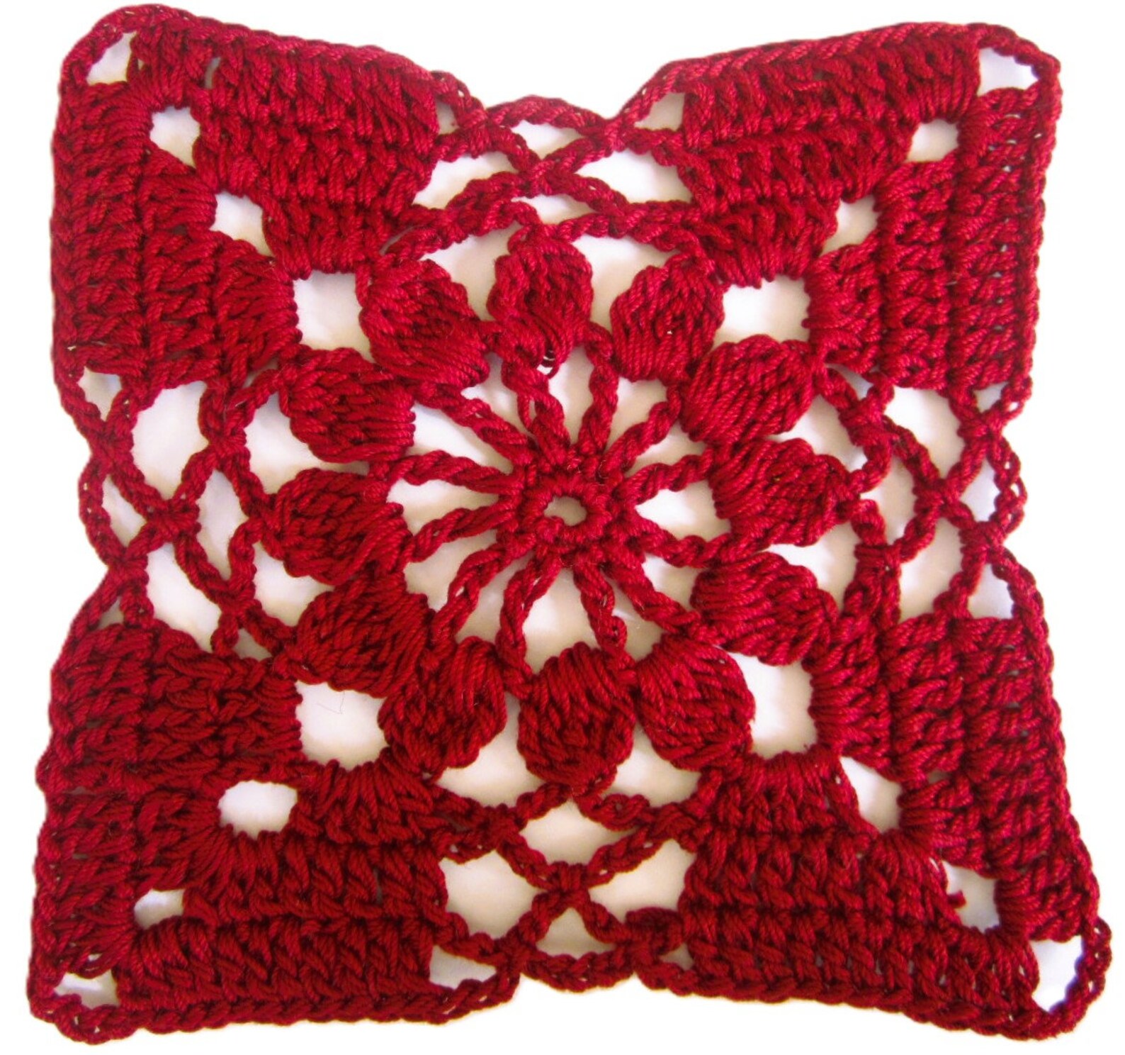 Crochet Square Motif Diagram Pattern Intent for People Who Are Familiar ...