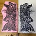 Red Fox Lino Cut Print Wildlife Mammals - Etsy