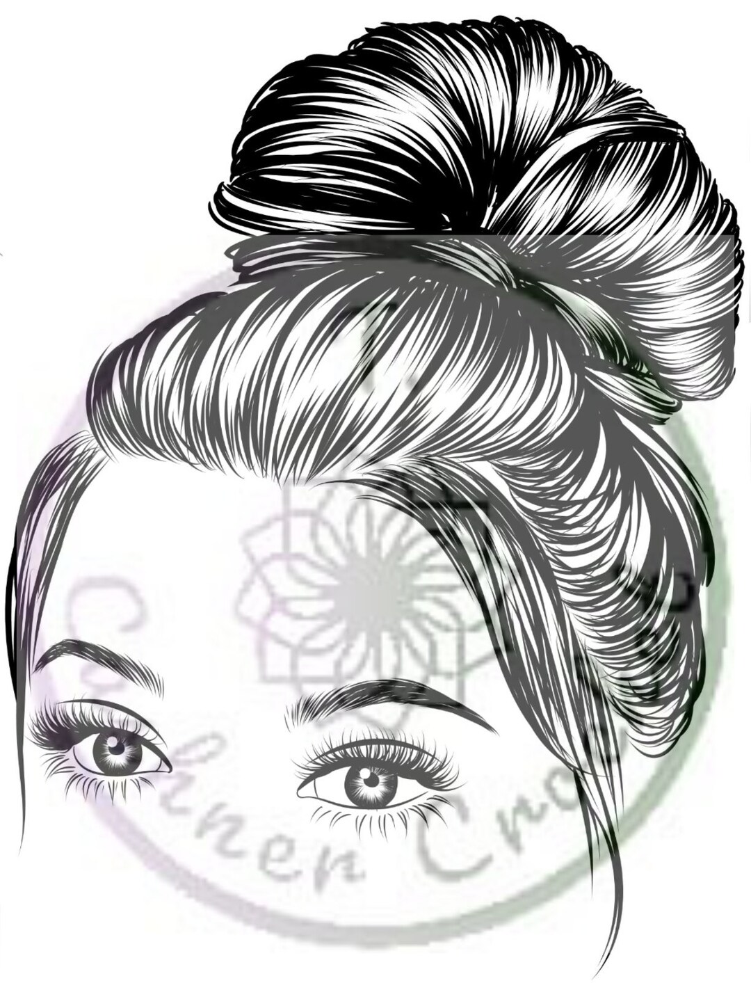 Printable Messy Bun Display for Earwarmer, Headband, Earmuff,etc - Etsy