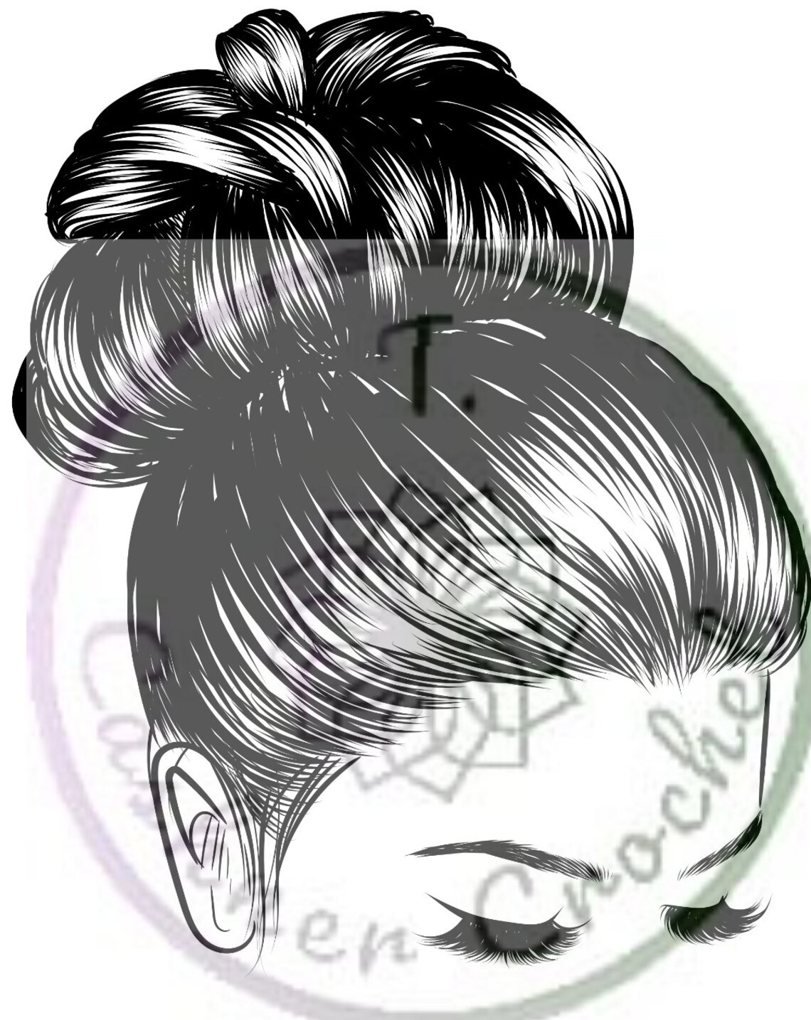 Printable Messy Bun Display for Earwarmer, Headband, Earmuff,etc - Etsy