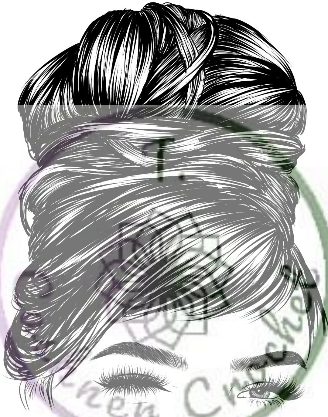 Printable Messy Bun Display for Earwarmer, Headband, Earmuff,etc - Etsy