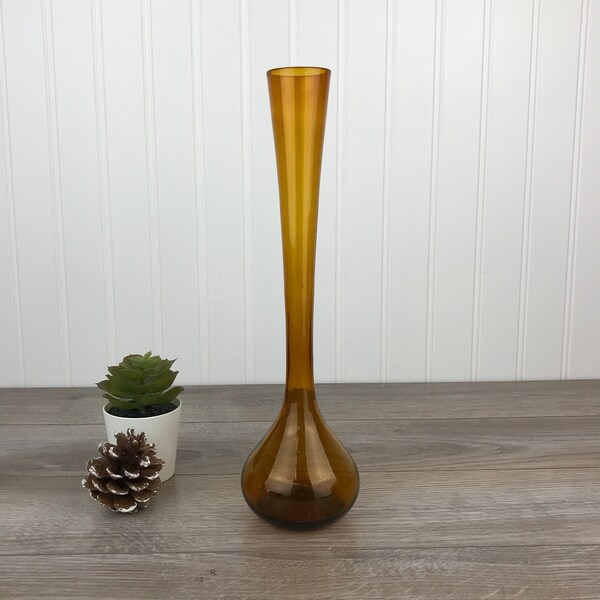 Amber Fluted Vase - Etsy