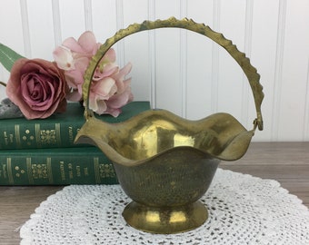 Solid brass basket | Etsy