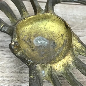 Vintage Solid Brass Crab Incense Burner, Brass Crab Figurine, Paper ...