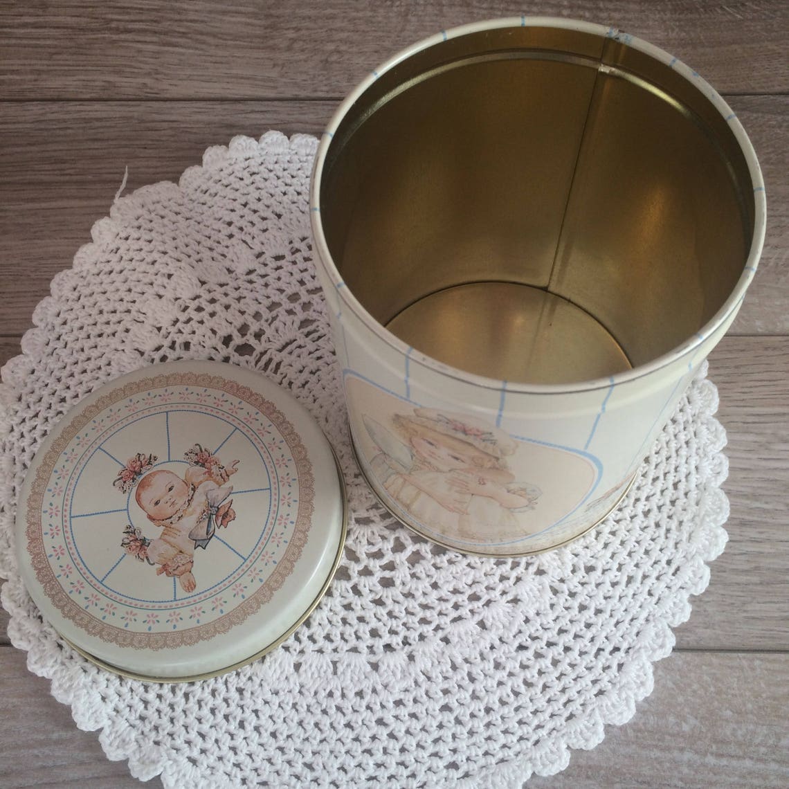 Vintage Tin Container 1987 the B&J Company Tin Box Victorian - Etsy