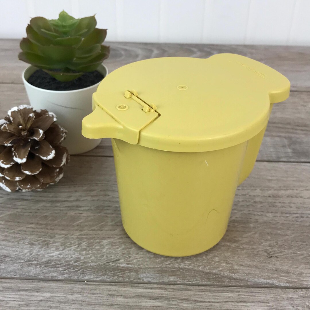 Vintage 70s Mustard Yellow Tupperware Creamer With Flip-up Lid, Old ...