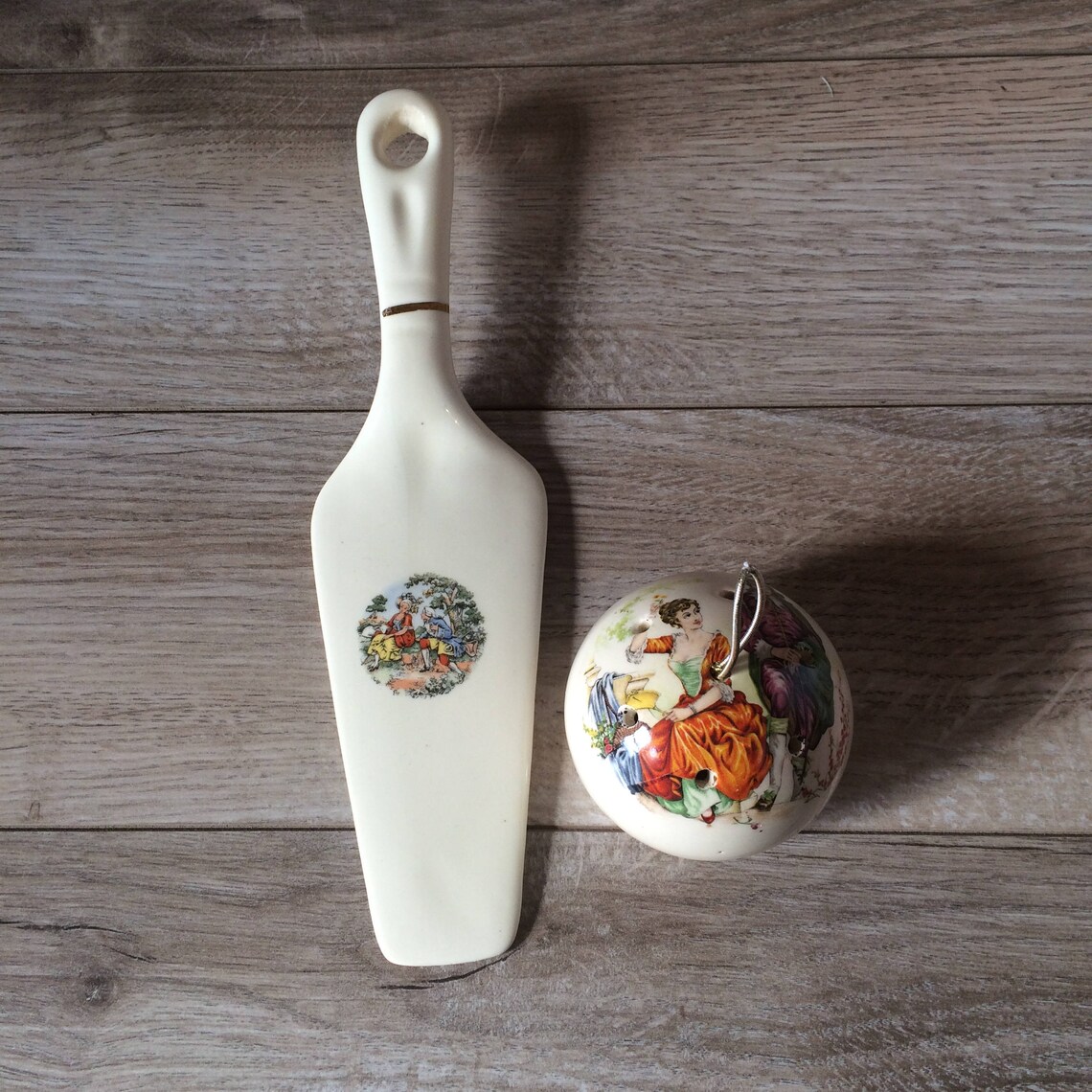 Vintage Ceramic Potpourri Ball and Cake Server Home Decor Set - Etsy