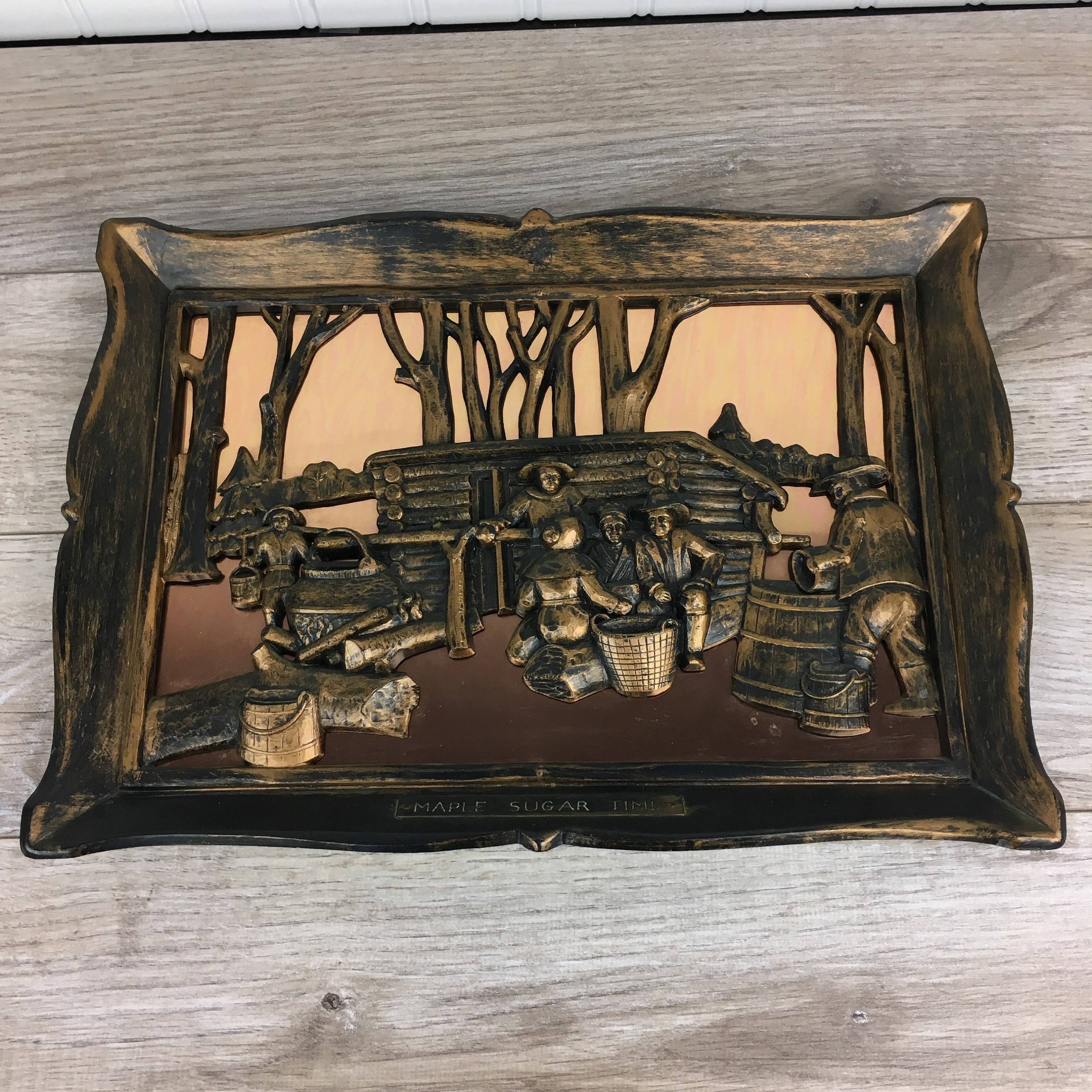 Pair of Vintage Coppercraft Guild Wall Hangings Maple Sugar | Etsy