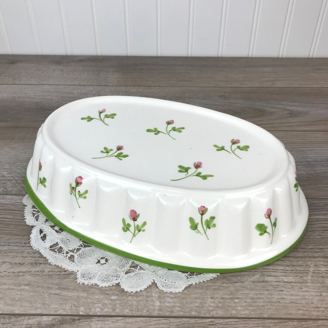 Vintage White Ceramic Pudding Mold, Wall Hanging, Wall Decoration ...