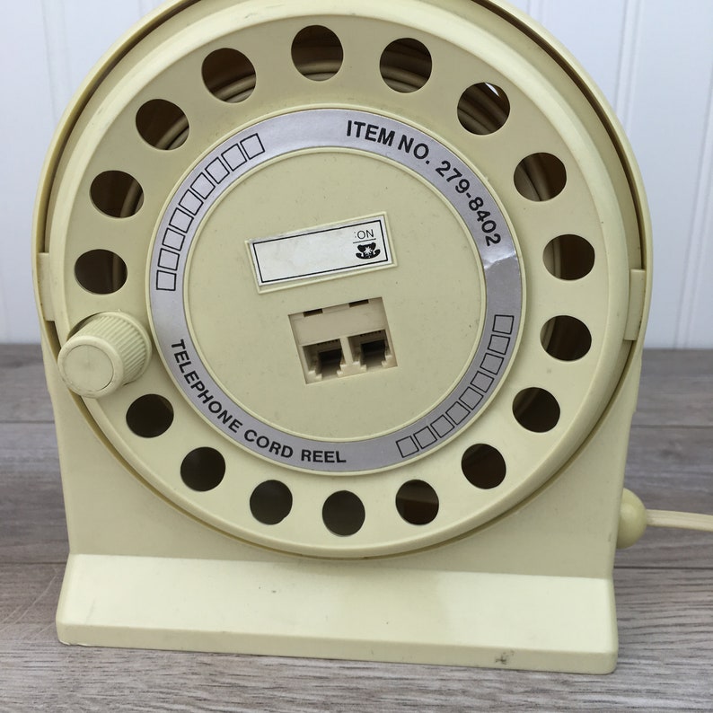 Vintage Telephone Cord Reel W/ Handle Long Phone Line | Etsy