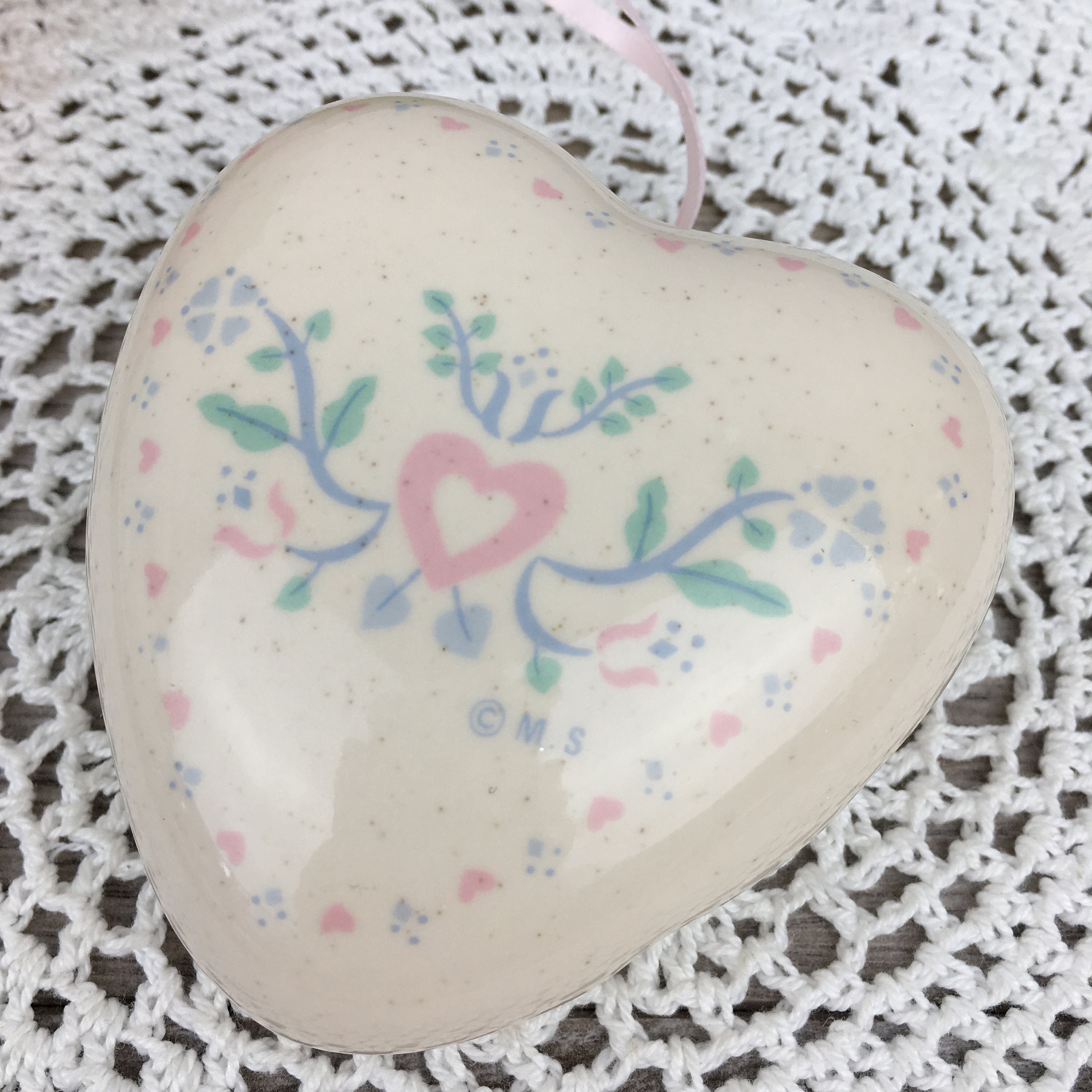 Vintage Ceramic Pomander Potpourri Ball Heart Shaped | Etsy