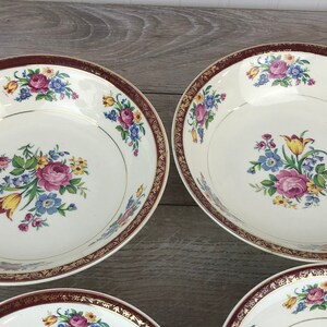 Set of 5 Vintage Swinnerton's Tudor Rose Cereal Bowls & Soup Bowls ...