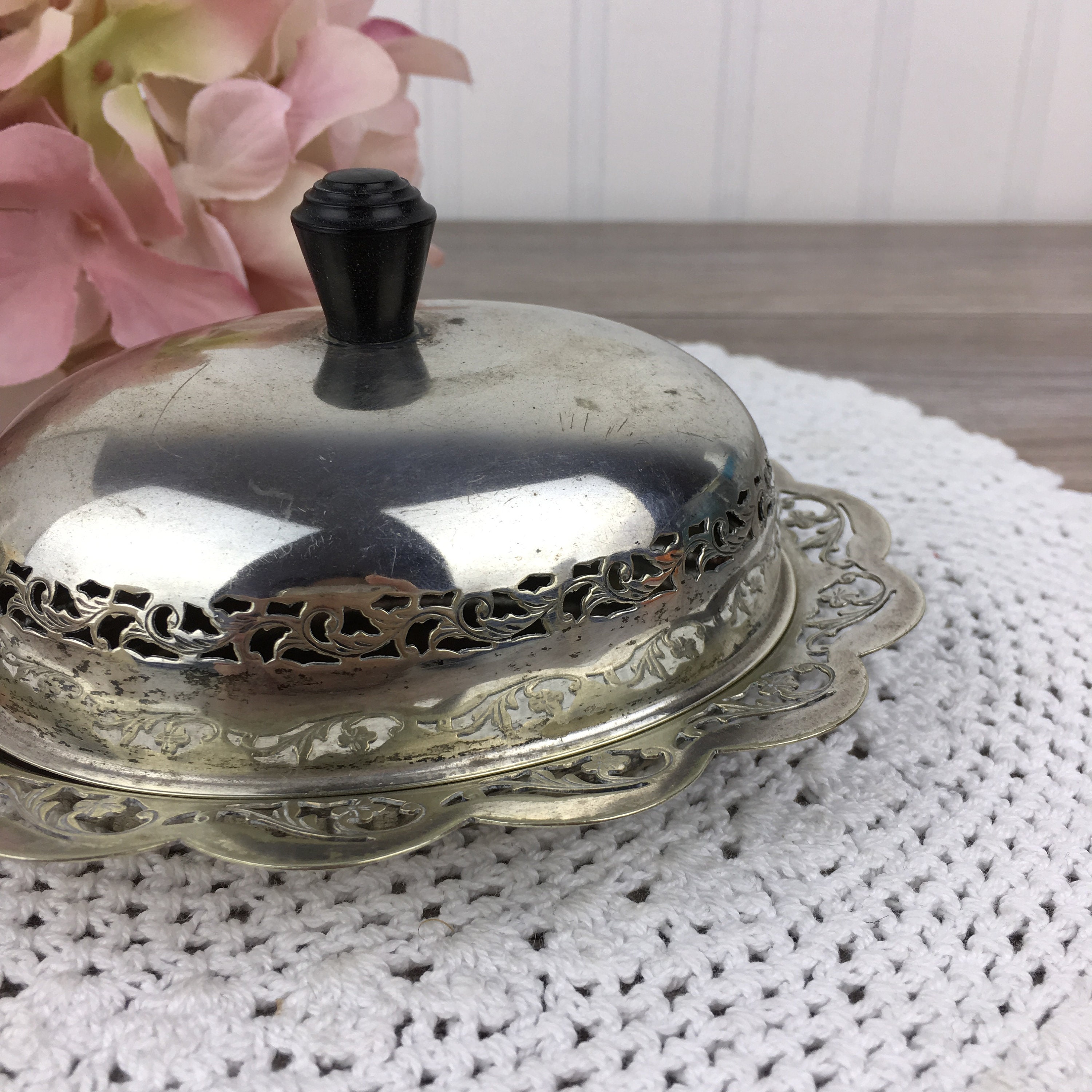 Vintage Silver Plated Butter Dish With Lid Small Covered | Etsy
