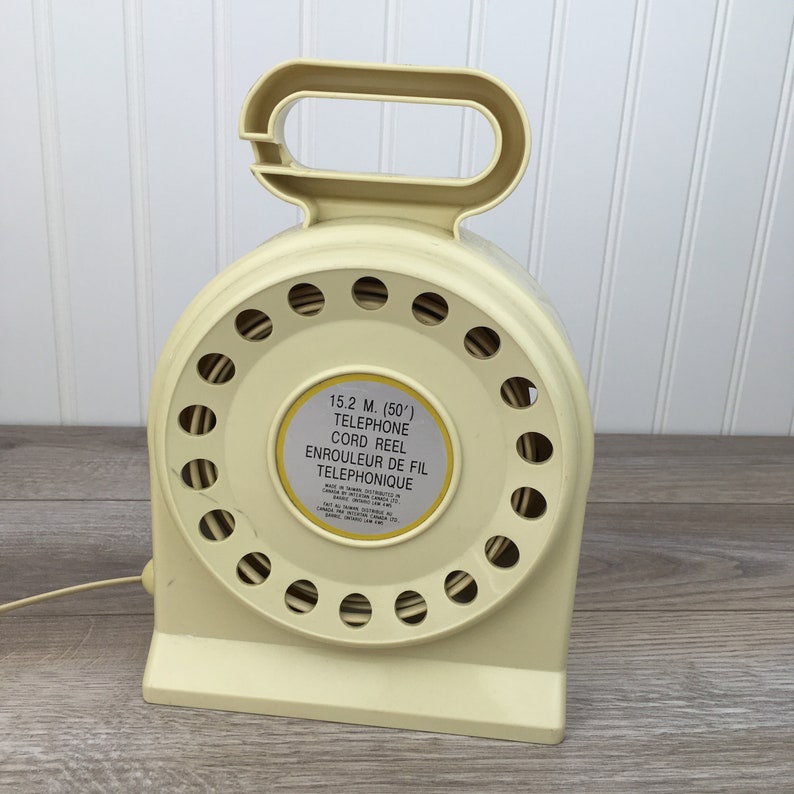 Vintage Telephone Cord Reel W/ Handle Long Phone Line - Etsy