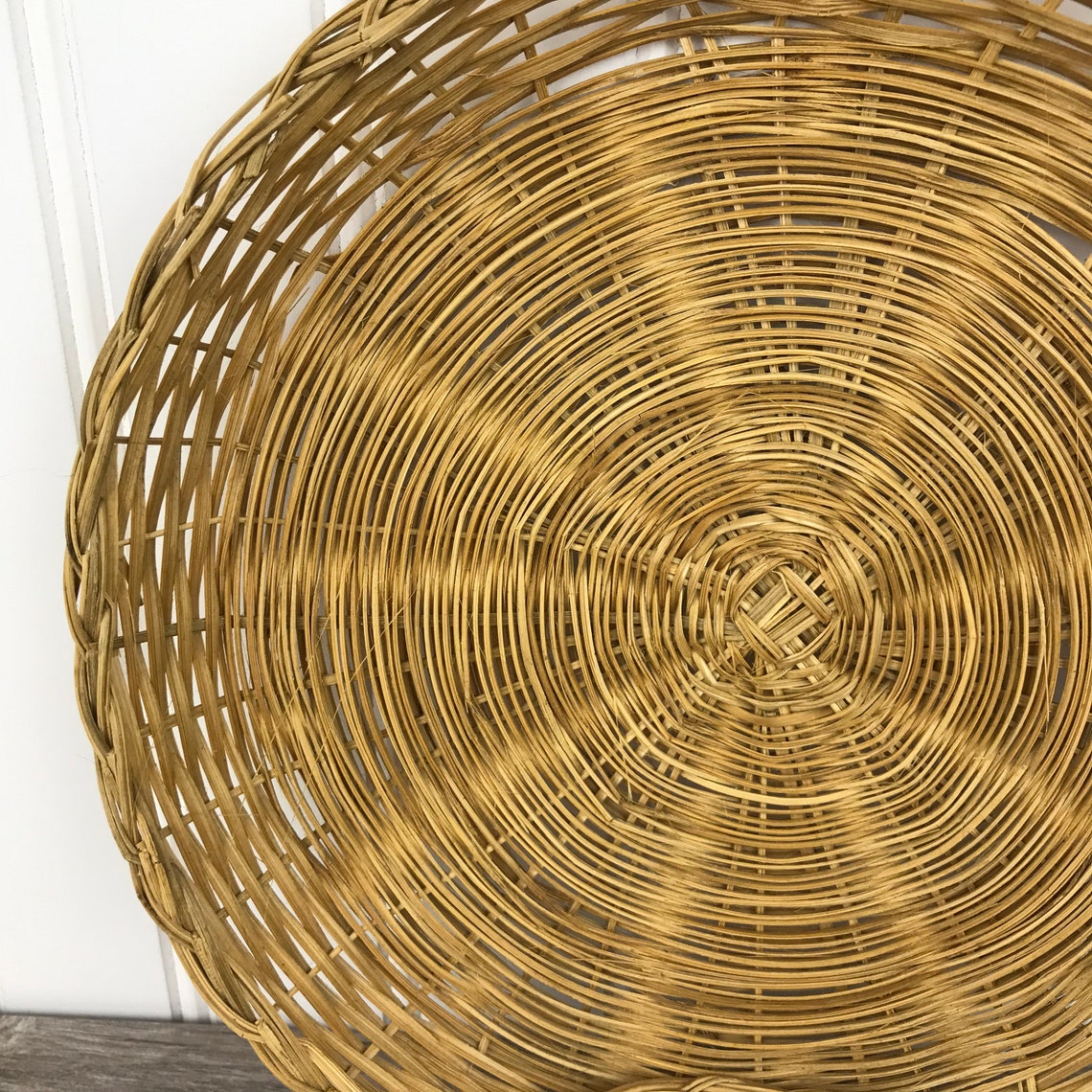 Vintage Wicker Plates Set of 2 Paper Plate Holders Rattan - Etsy