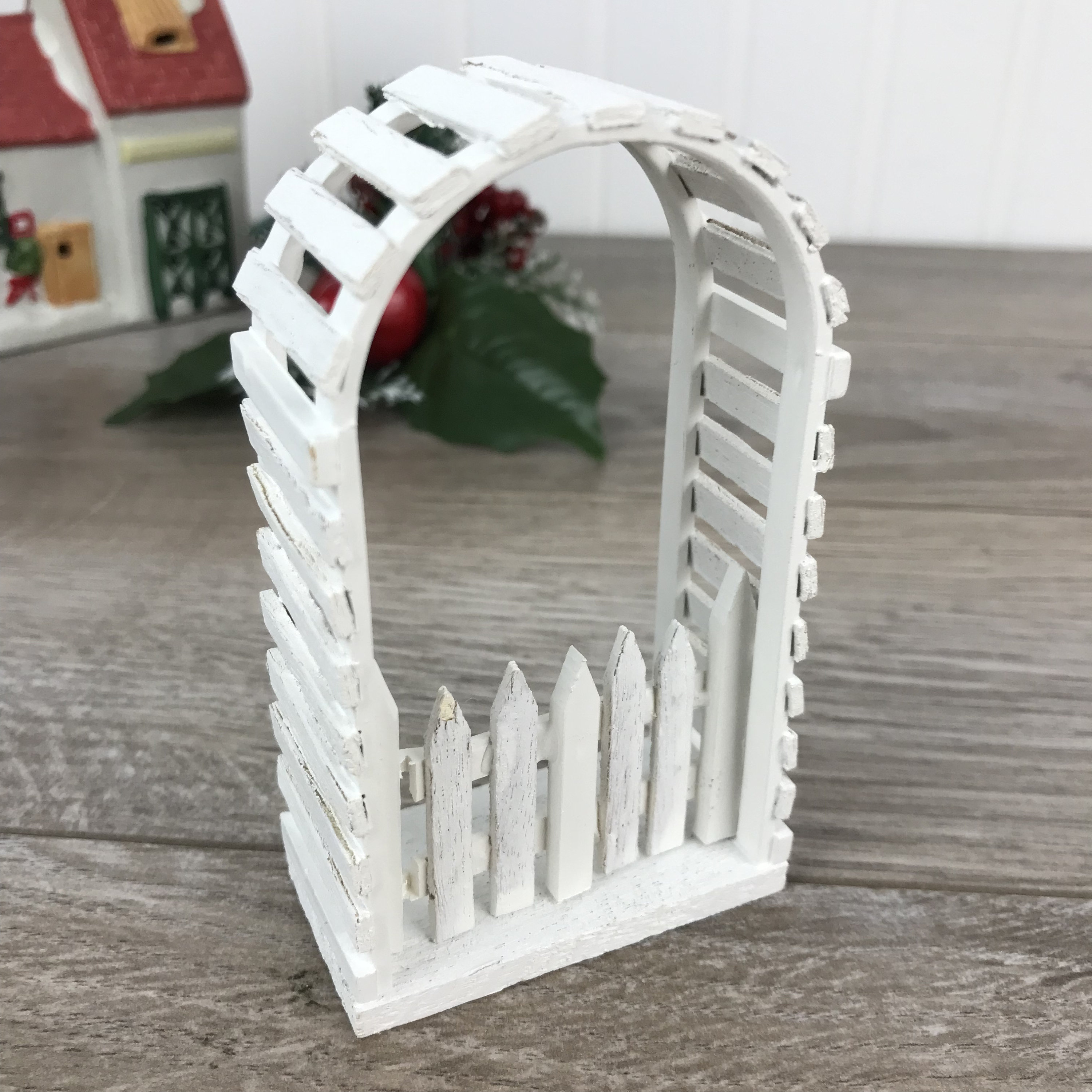Vintage Snow Village Wooden Fence Arch With Door Christmas - Etsy