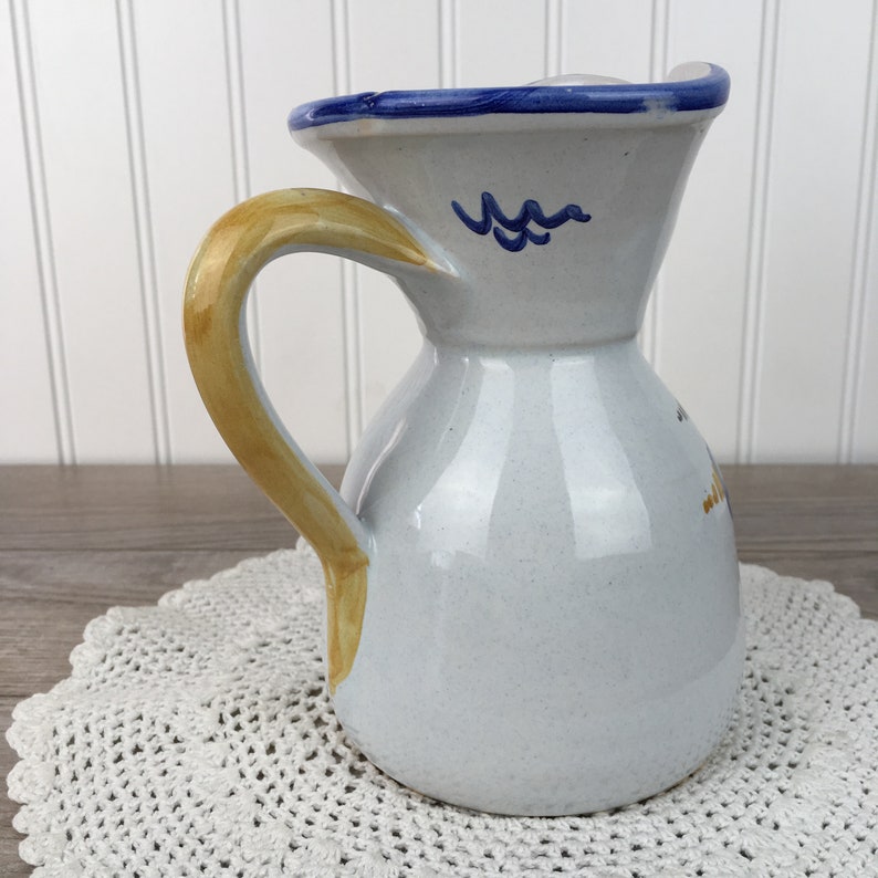 Vintage Talavera Spanish Pottery Wine Pitcher Vase Jug Hand - Etsy