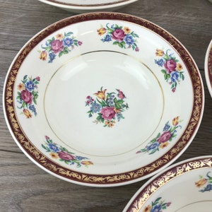 Set of 5 Vintage Swinnerton's Tudor Rose Cereal Bowls & Soup Bowls ...