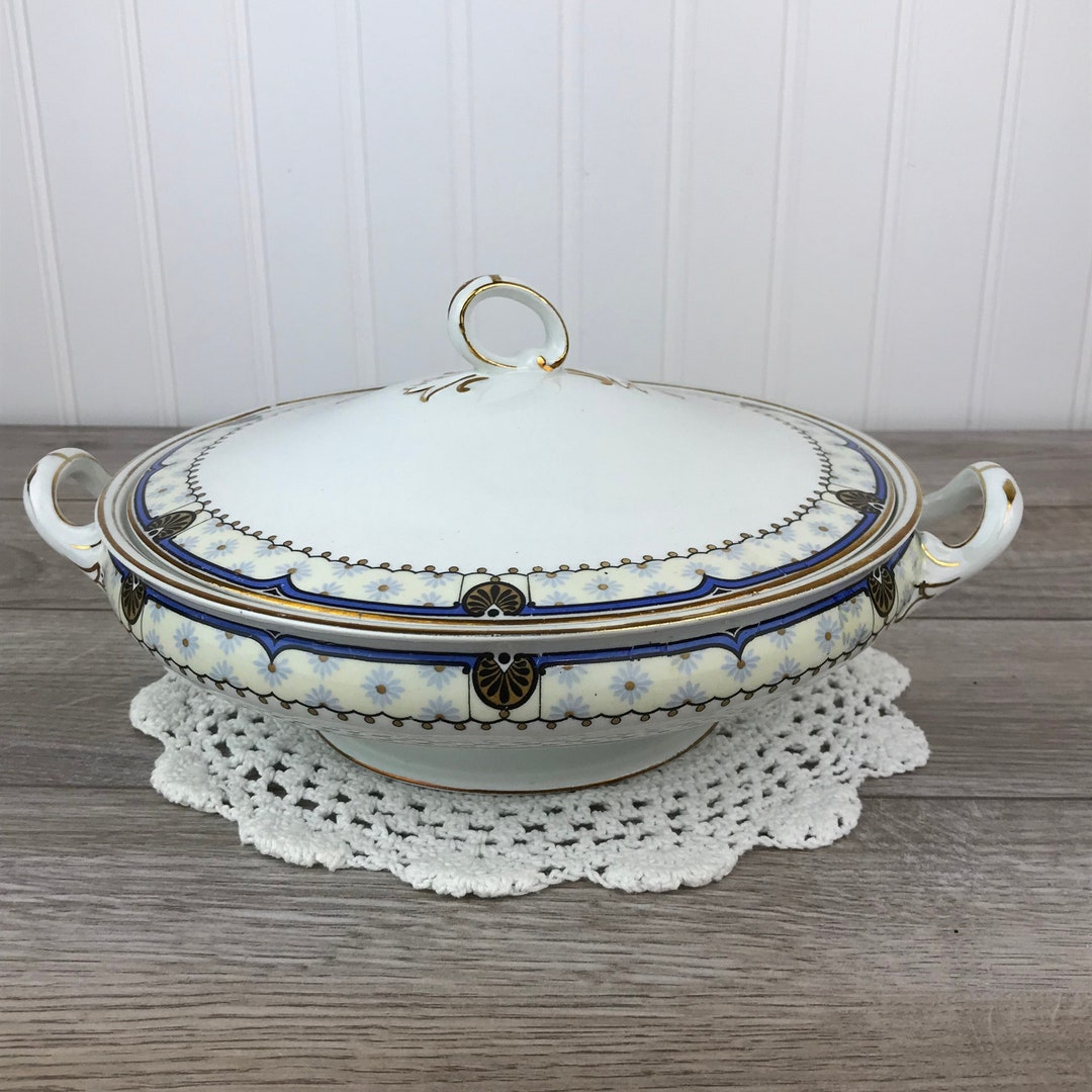 Vintage J&G Meakin Covered Vegetable Dish, 1930s Serving Bowl With Lid ...
