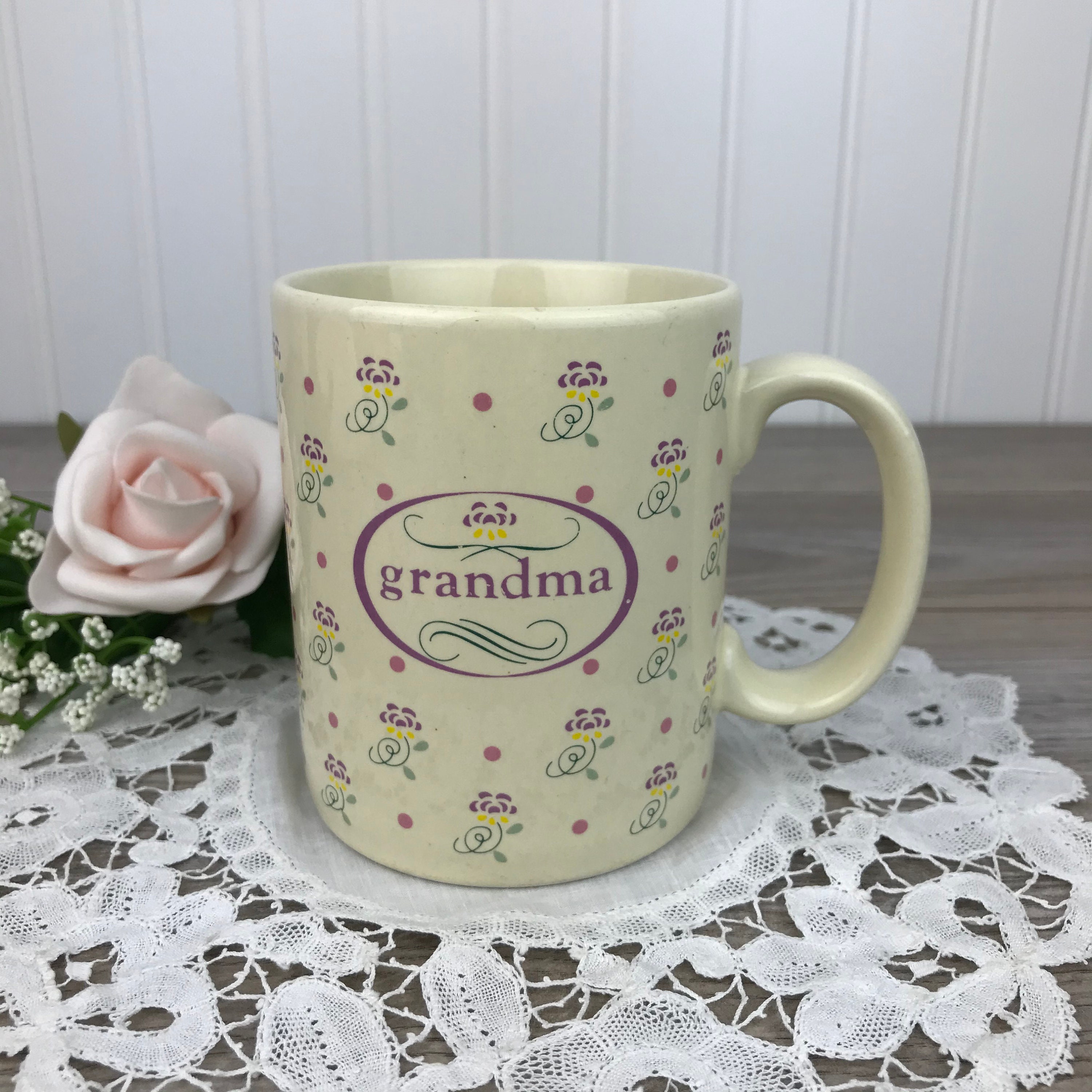 Vintage GRANDMA Mug 1987 Montage message Mugs - Etsy