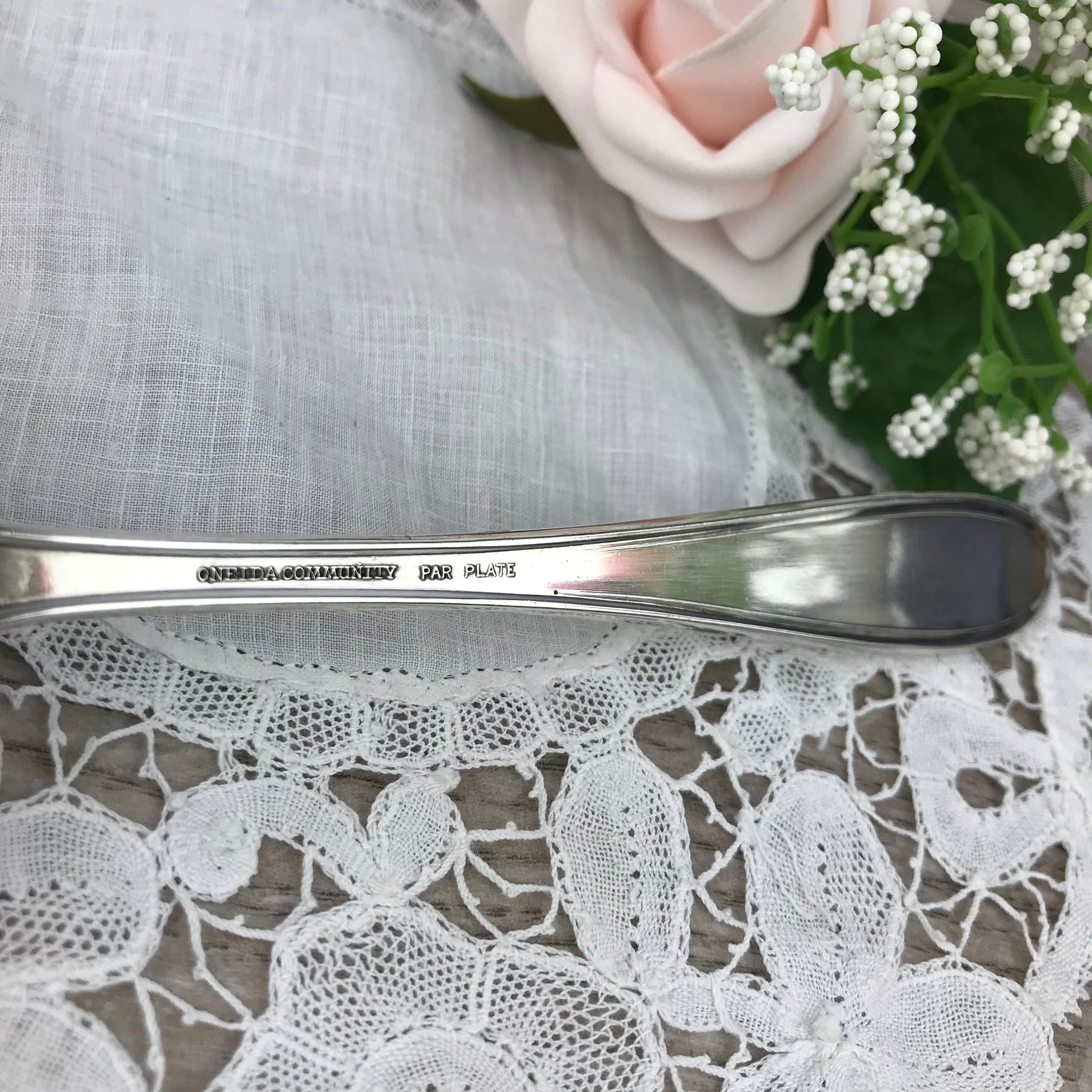 Vintage Oneida Community Par Plate Serving Spoon Large Silver - Etsy