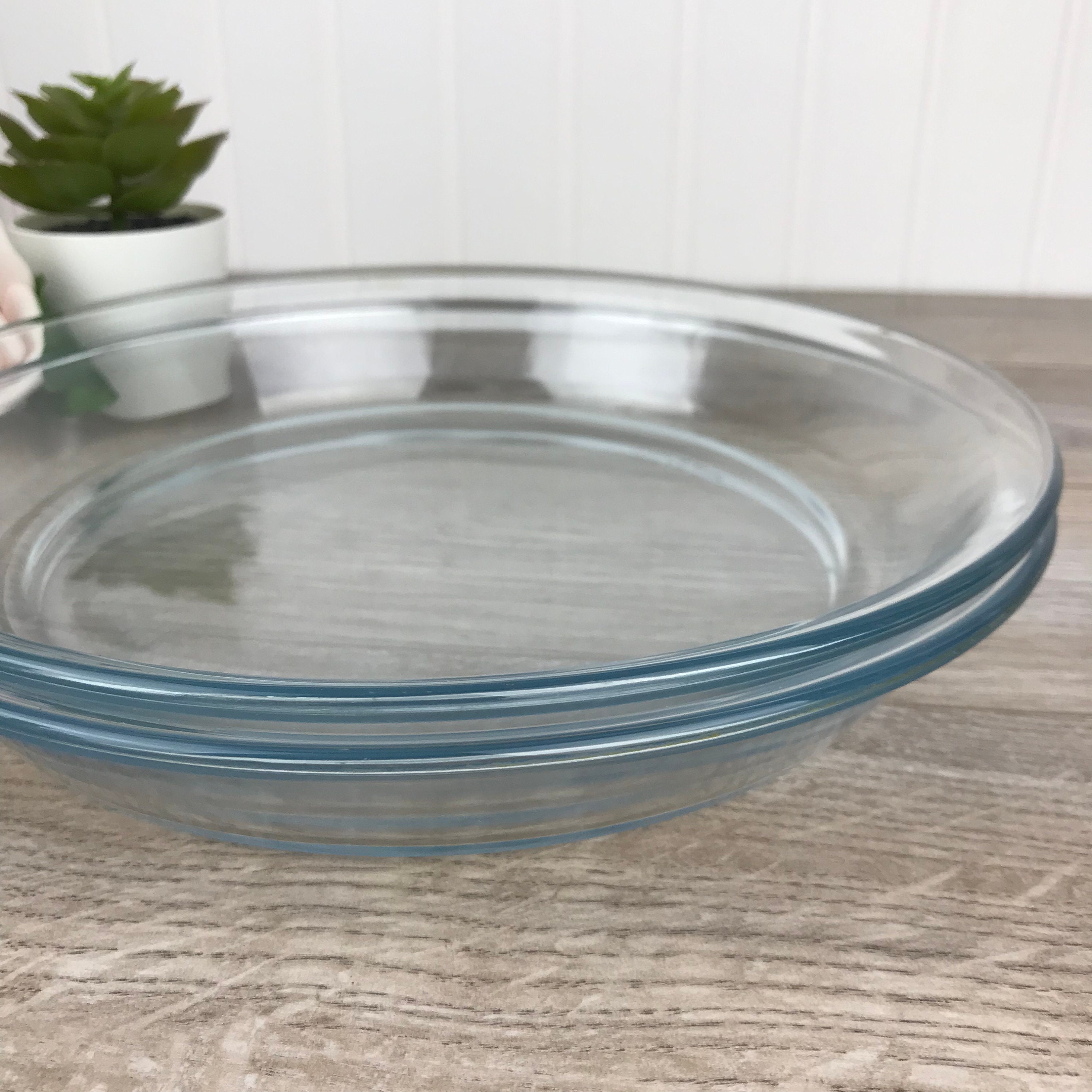 Set of 2 Vintage Marinex 9 Inch Pie Plates Clear Glass W/ - Etsy