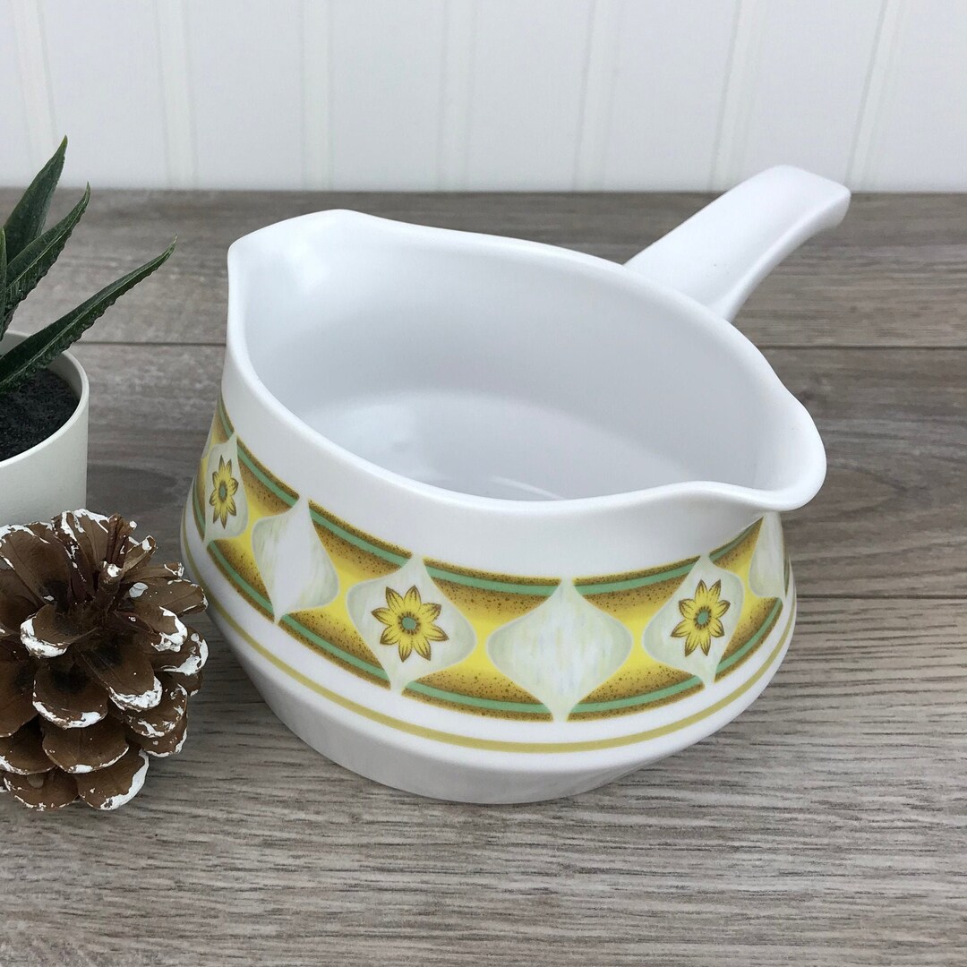 Vintage Noritake Progression Gravy Boat Sunglow Pattern, Geometric ...