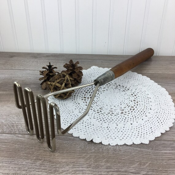 Vintage Extra Large Industrial Size Potato Masher Wood | Etsy