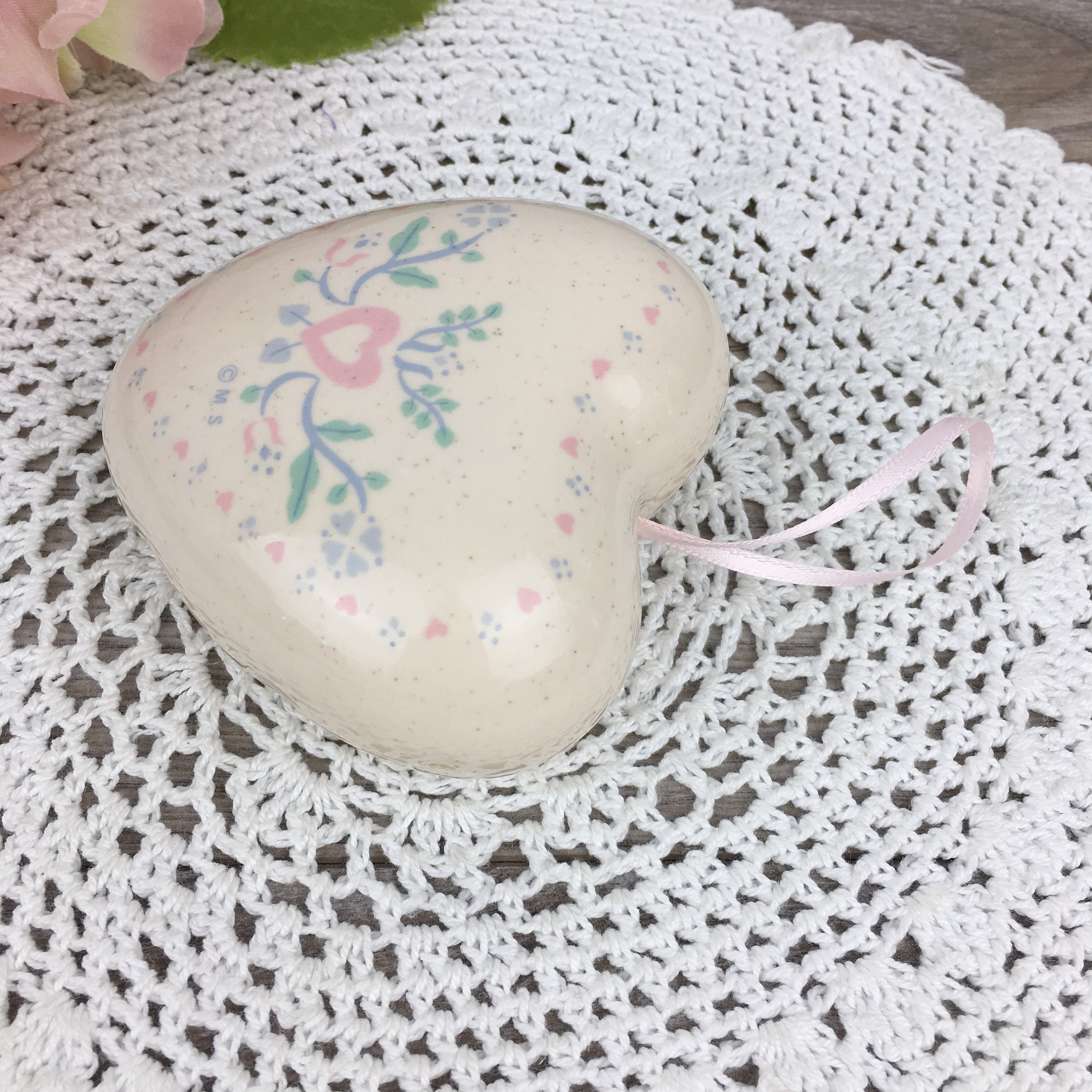 Vintage Ceramic Pomander Potpourri Ball Heart Shaped - Etsy