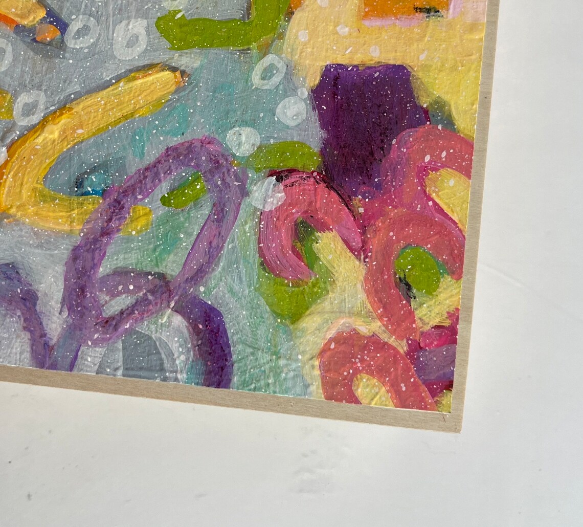 Bons Bons. 10x10 Abstract Acrylic Painting - Etsy