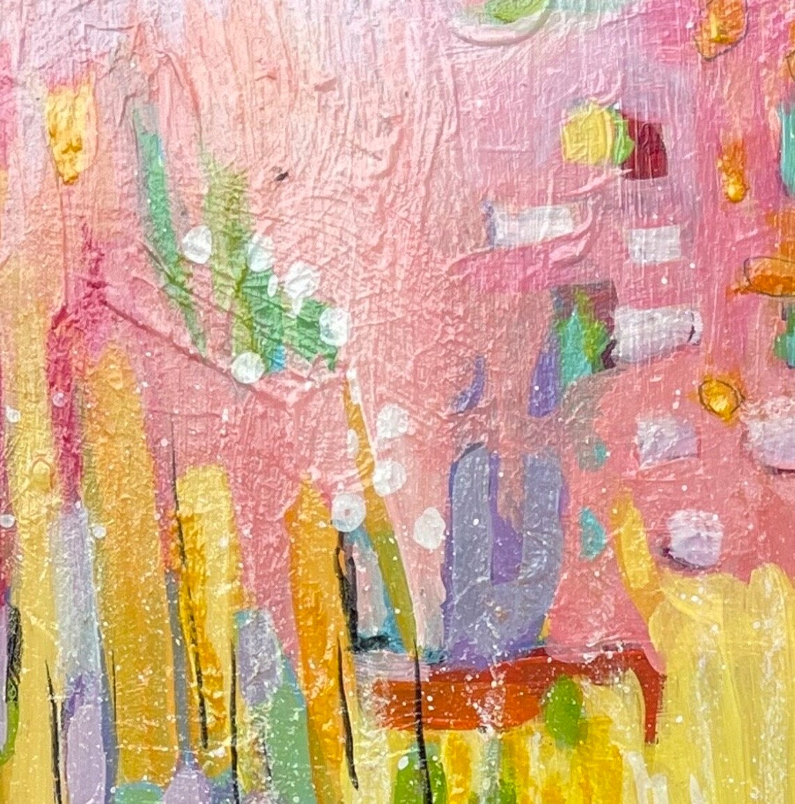 Bons Bons. 10x10 Abstract Acrylic Painting - Etsy