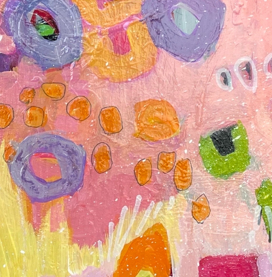 Bons Bons. 10x10 Abstract Acrylic Painting - Etsy