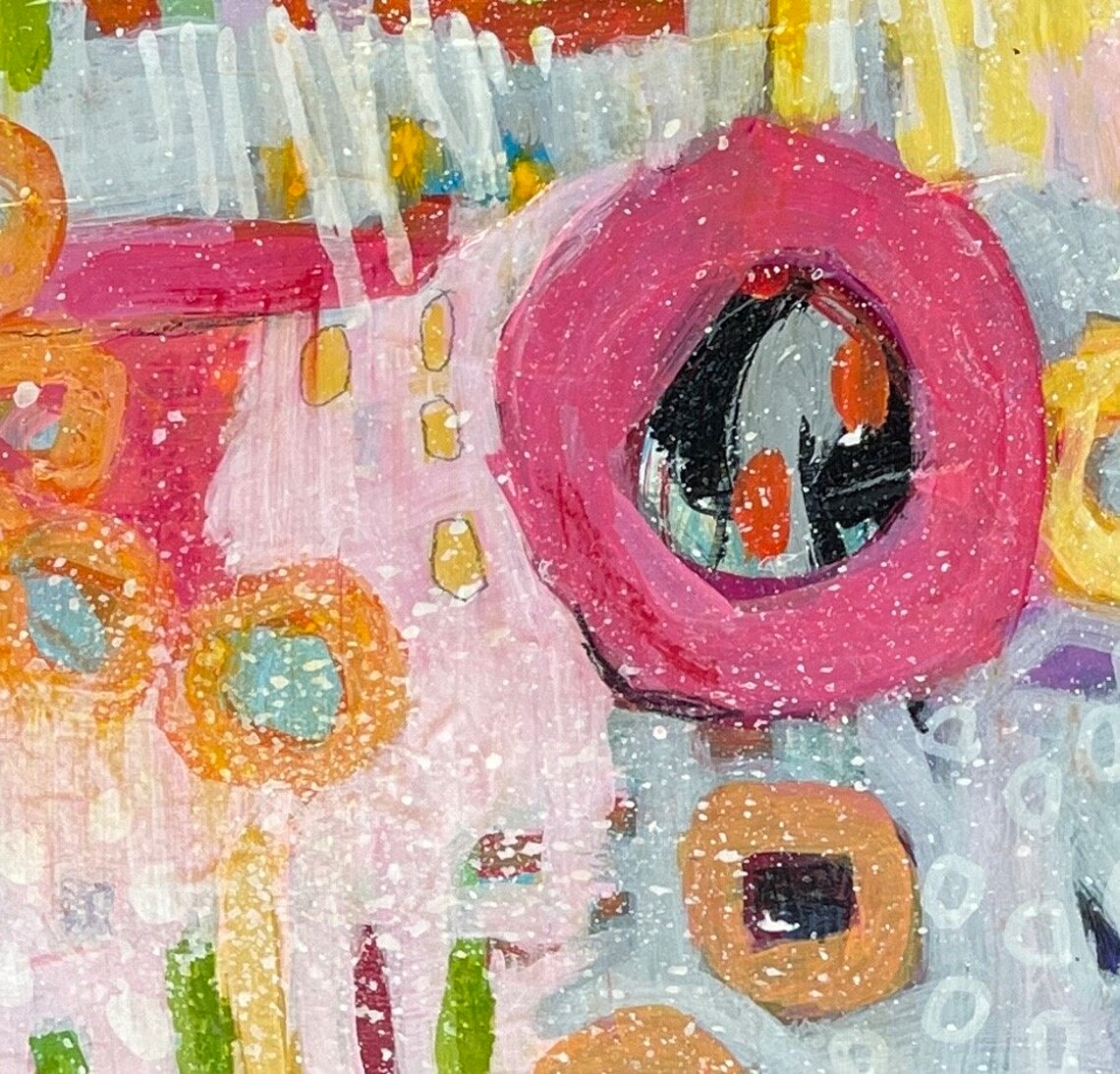 Bons Bons. 10x10 Abstract Acrylic Painting - Etsy