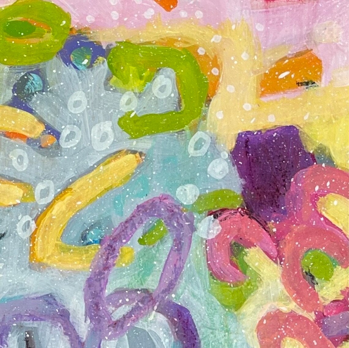 Bons Bons. 10x10 Abstract Acrylic Painting - Etsy