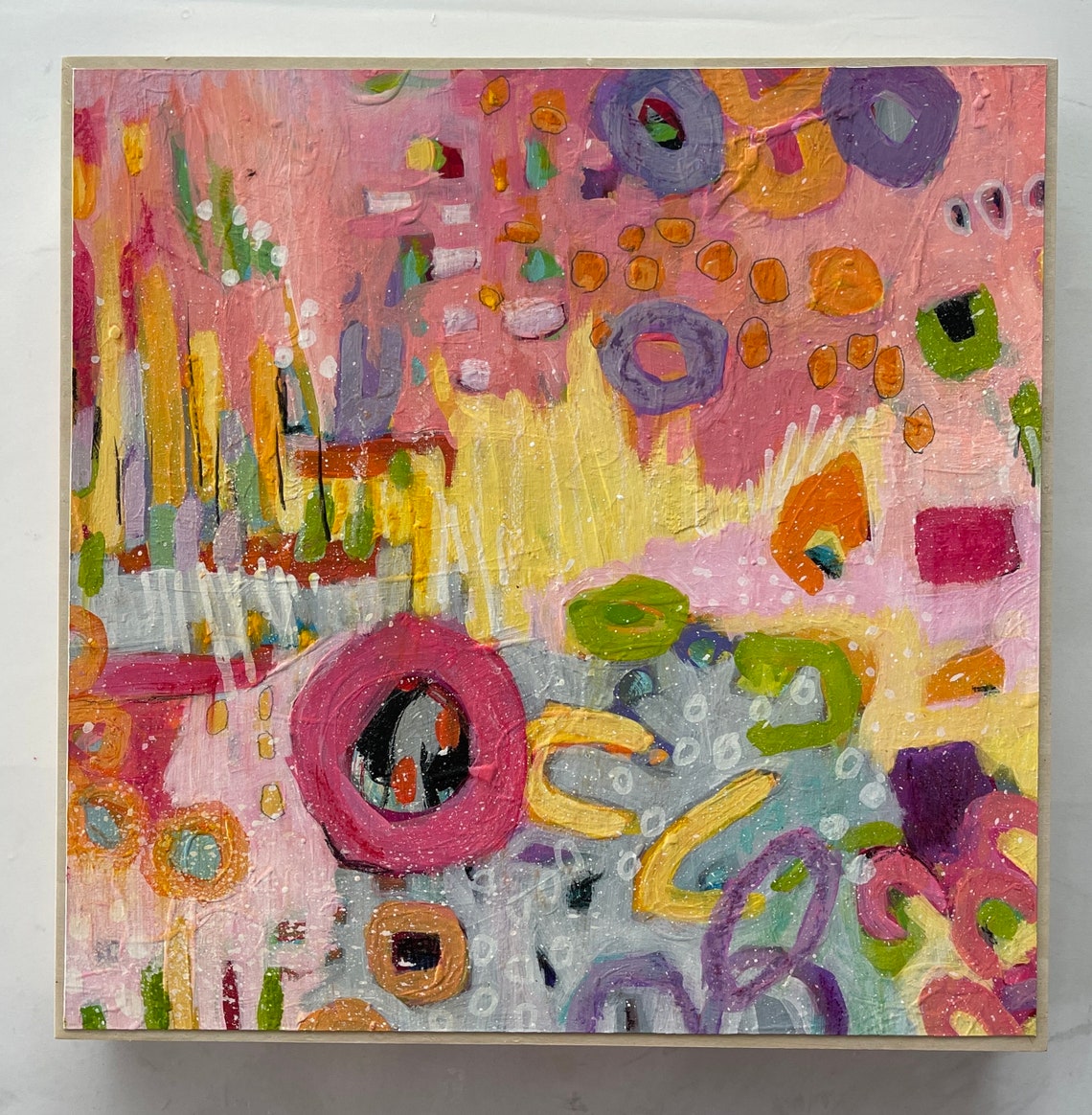 Bons Bons. 10x10 Abstract Acrylic Painting - Etsy