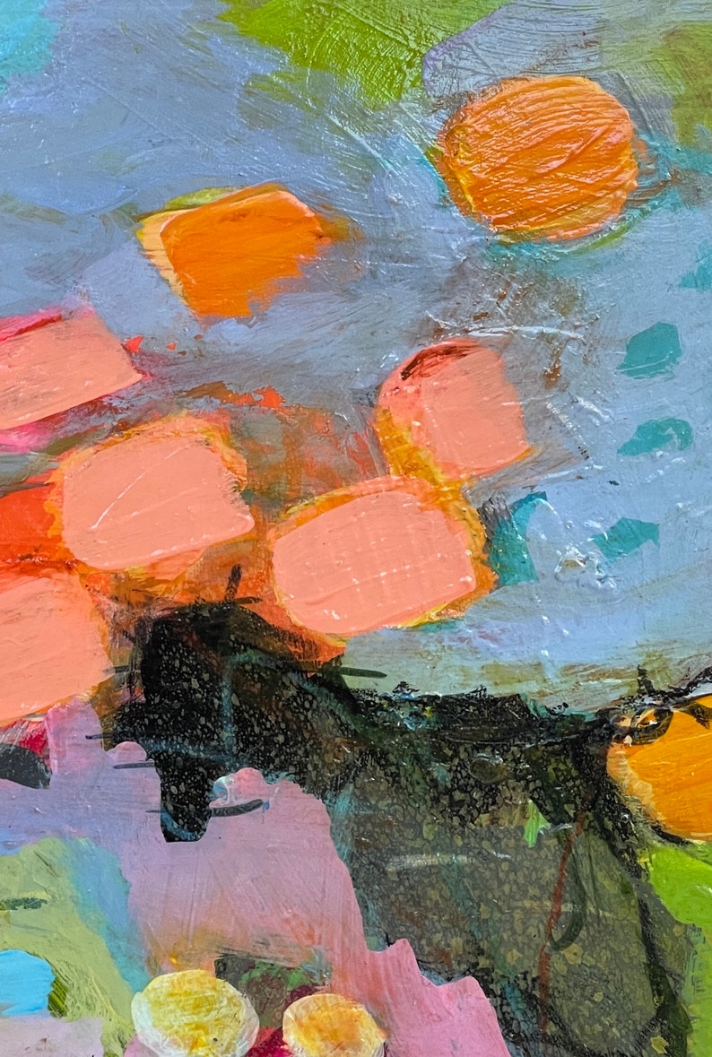 Enchanted 8 X 10 Abstract Floral Painting - Etsy