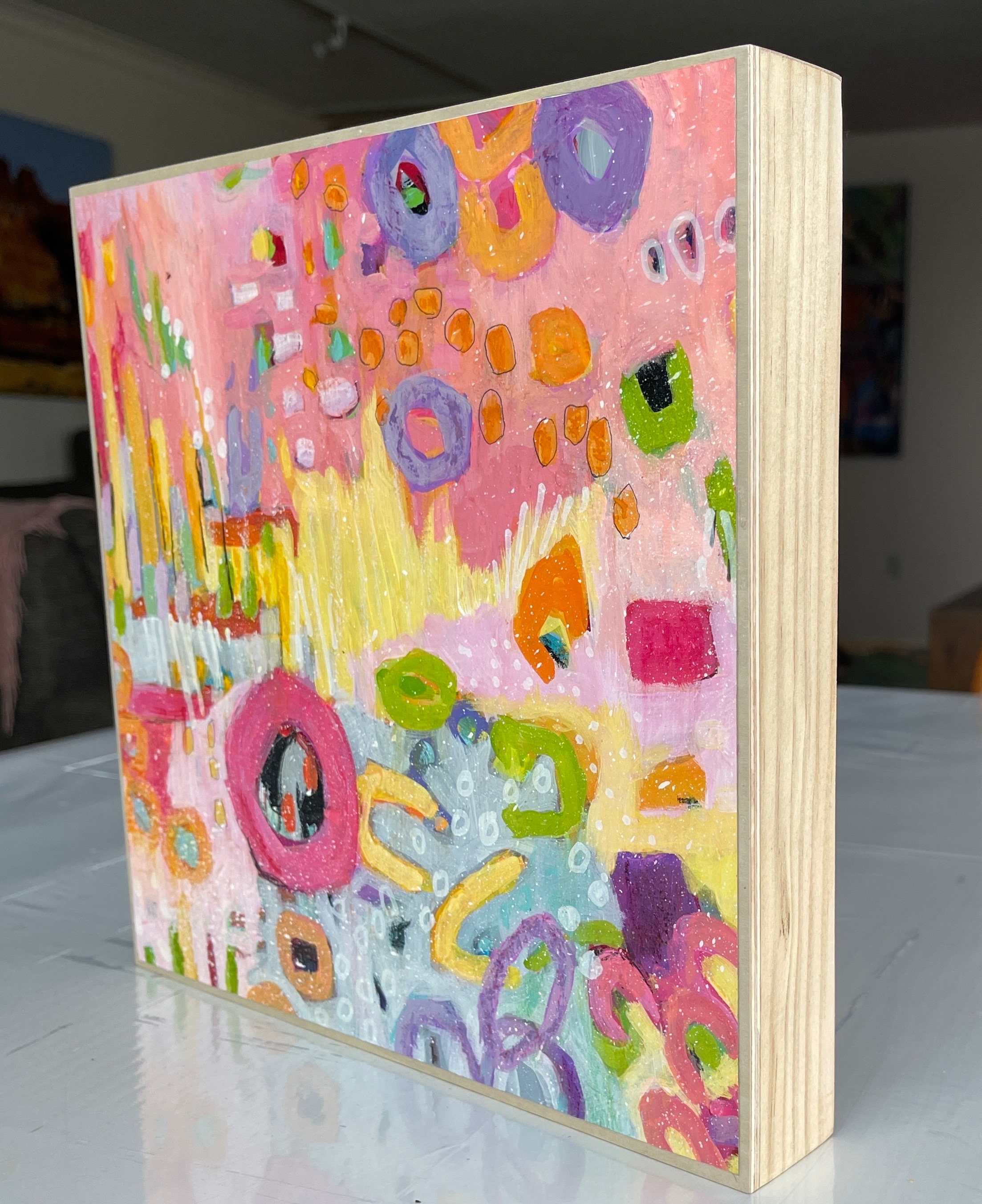 Bons Bons. 10x10 Abstract Acrylic Painting - Etsy