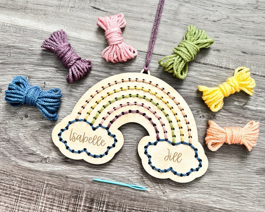 Personalized Rainbow Kit, Complete Craft Kit, First Sewing Project ...