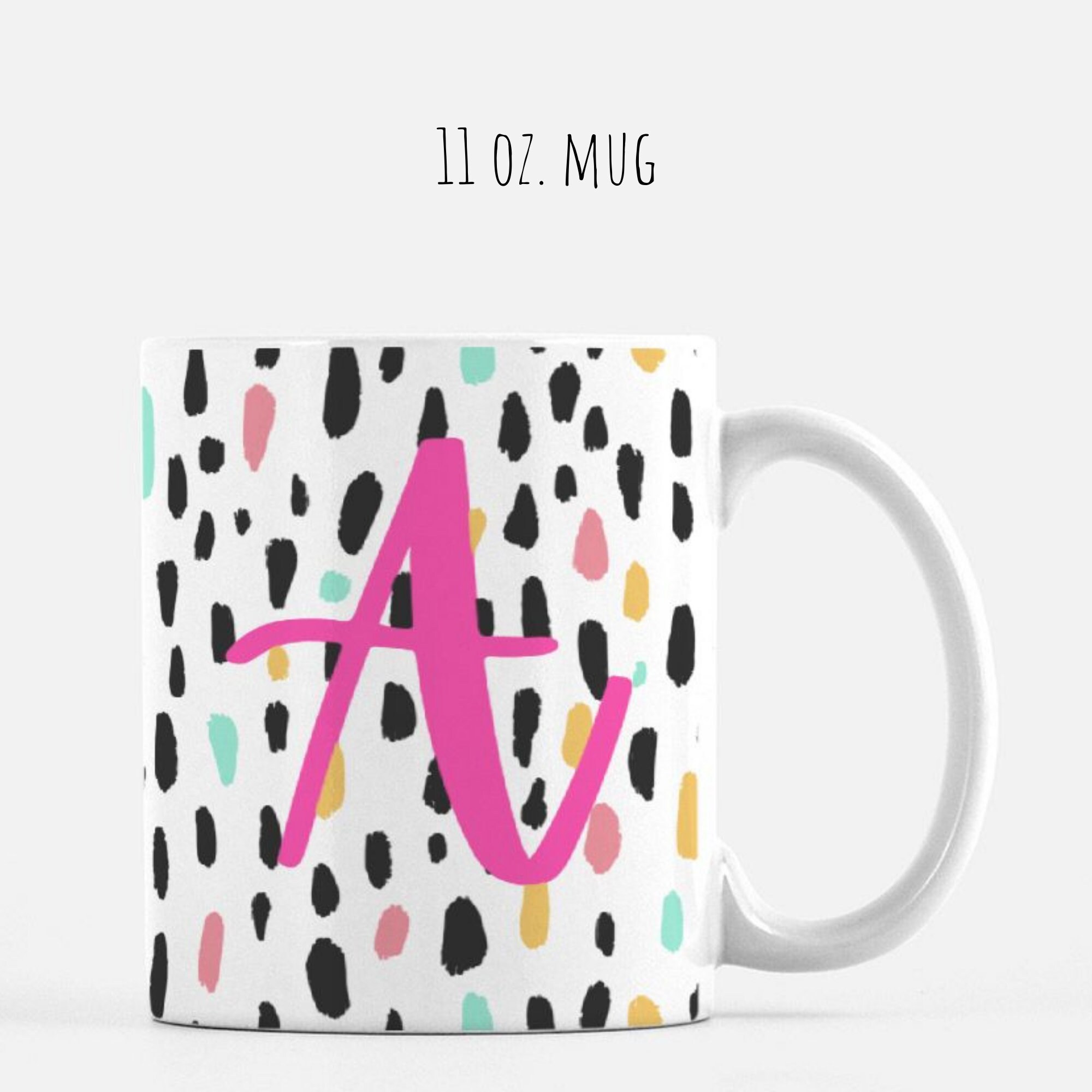 Personalized Initial Mug Custom Letter Mug Coffee Mug With - Etsy