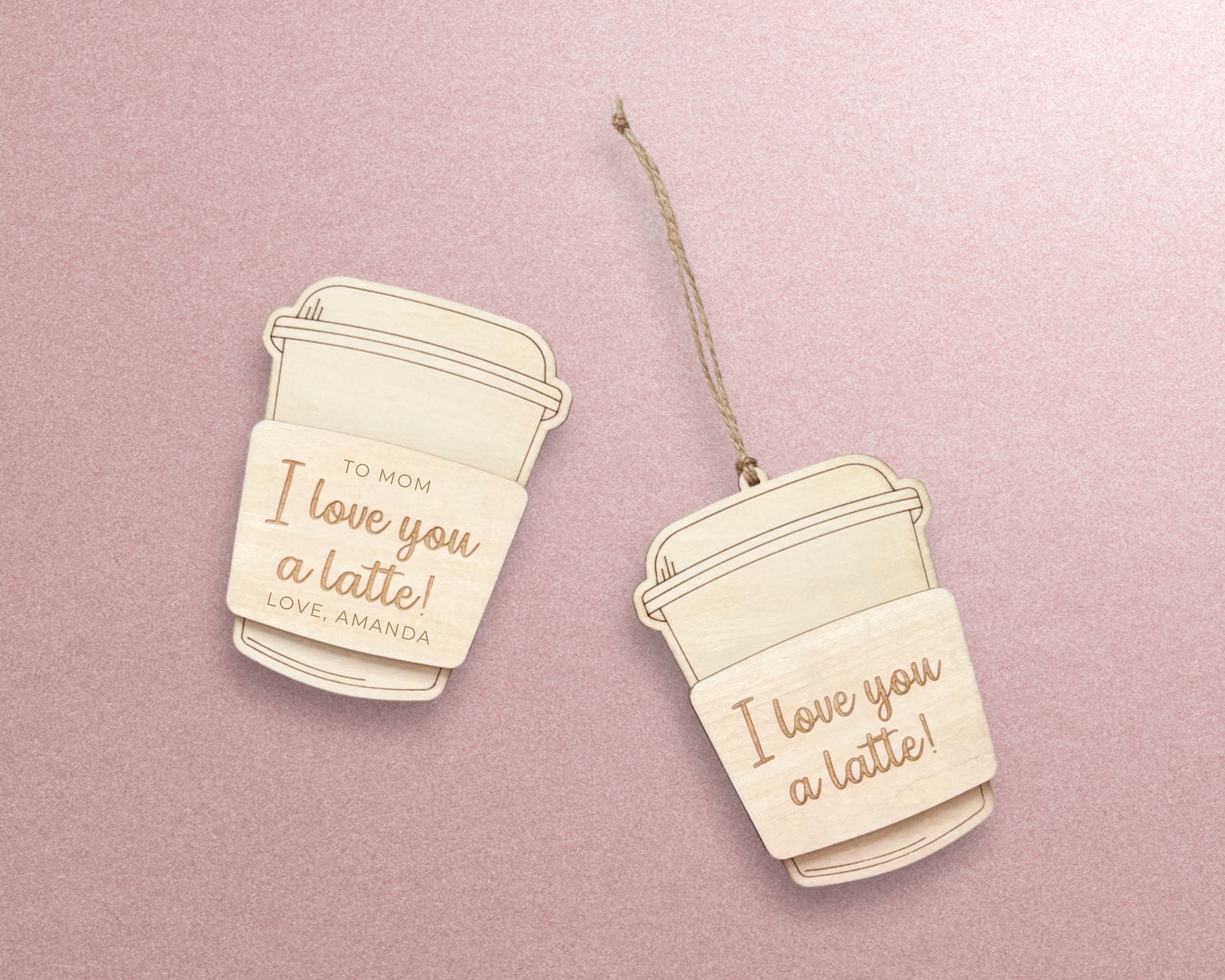 Coffee Gift Card Holder, Personalized Holder for Gift Card, I Love You ...